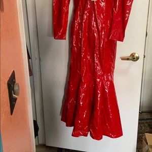 Dresses | Womens Red Long Vinyl Dress | Poshmark